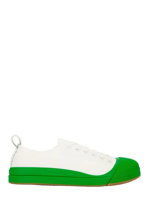 Bottega Veneta Vulcan Low Top Sneakers - Optic White & Parakeet