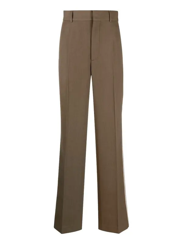 Palm Angels Tape-embellished Tailored Trousers - Green
