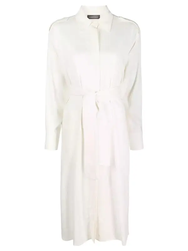 Lorena Antoniazzi Tied Midi Shirtdress - White