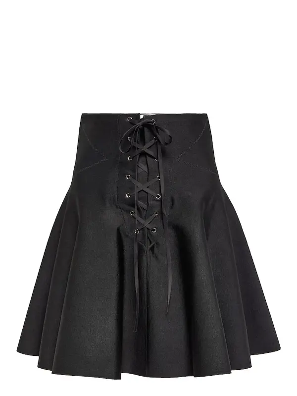 Alaïa Pleated Mini Skirt - Black