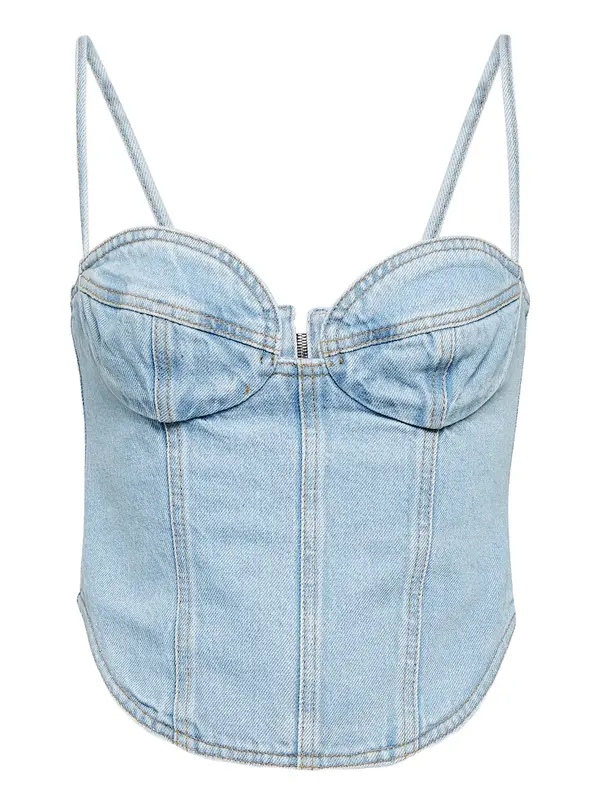 Magda Butrym Denim Bustier - Blue