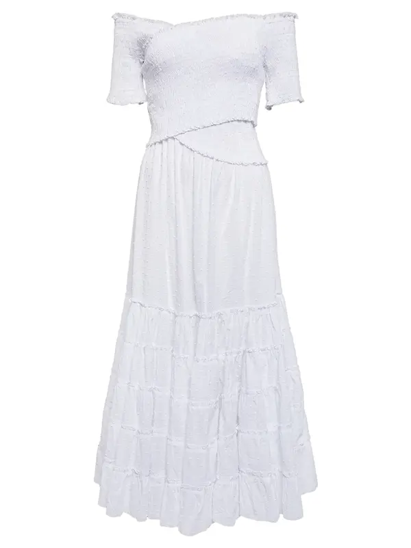 Poupette St Barth Soledad Midi Dress - White
