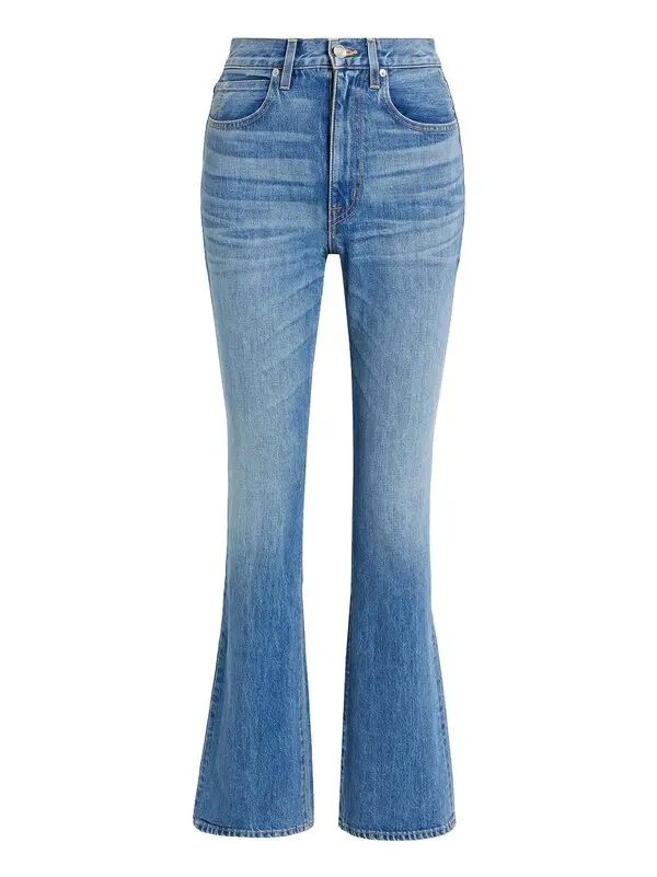 SLVRLAKE Charlotte High-rise Flared Jeans - Mid Denim