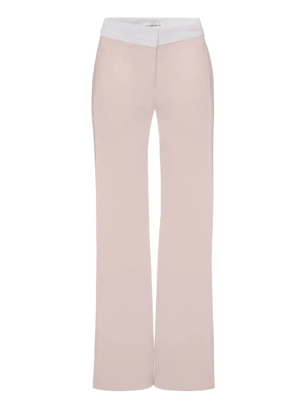 Victoria Beckham Side-panel Wide Leg Trousers - Pink