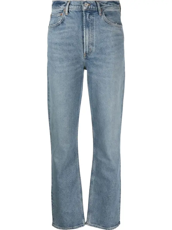AGOLDE High-rise Straight-leg Jeans - Blue