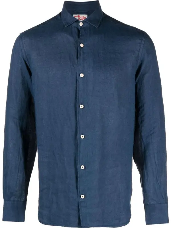 MC2 SAINT BARTH Pamplona Linen Shirt - Blue