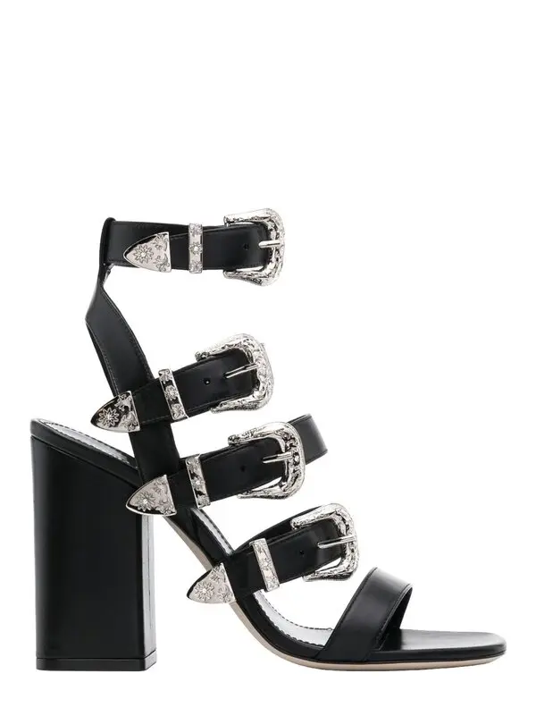 Paris Texas Tessa Western 115mm Sandals - Black