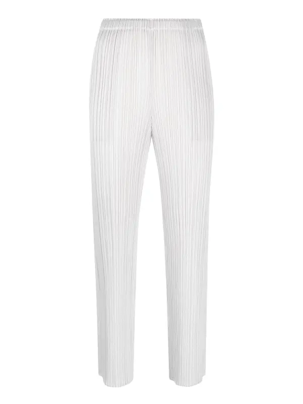 Issey Miyake Plissé Cropped Trousers - Grey