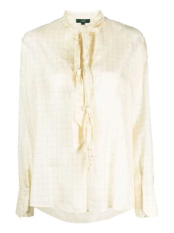 MAISON JEJIA Marion Tie-detail Shirt - Yellow