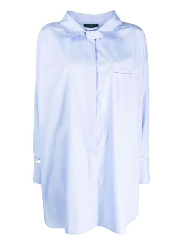 MAISON JEJIA Cut-out Detail Shirt - Blue