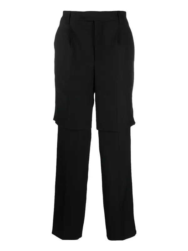 VTMNTS Straight-leg Virgin Wool-blend Trousers - Black