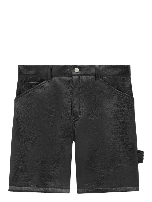 COURREGES Vinyl Bermuda Shorts - Black