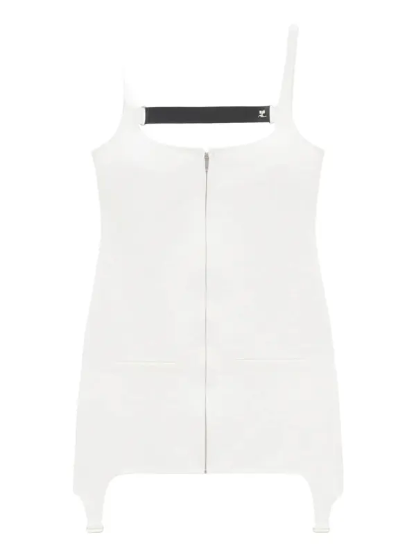 COURREGES Strap-detail Suspenders Mini Dress - White