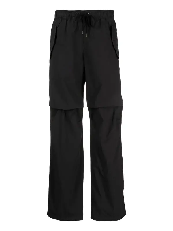 JAMES PERSE Draped Straight-leg Trousers - Black