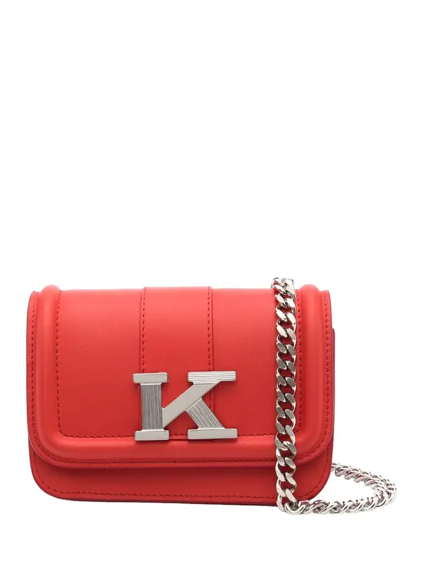 Kiton Logo-plaque Leather Mini Bag - Red