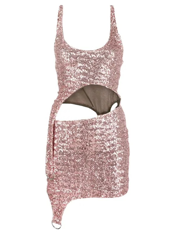 AMBUSH Cut-out Sequin Mini Dress - Pink