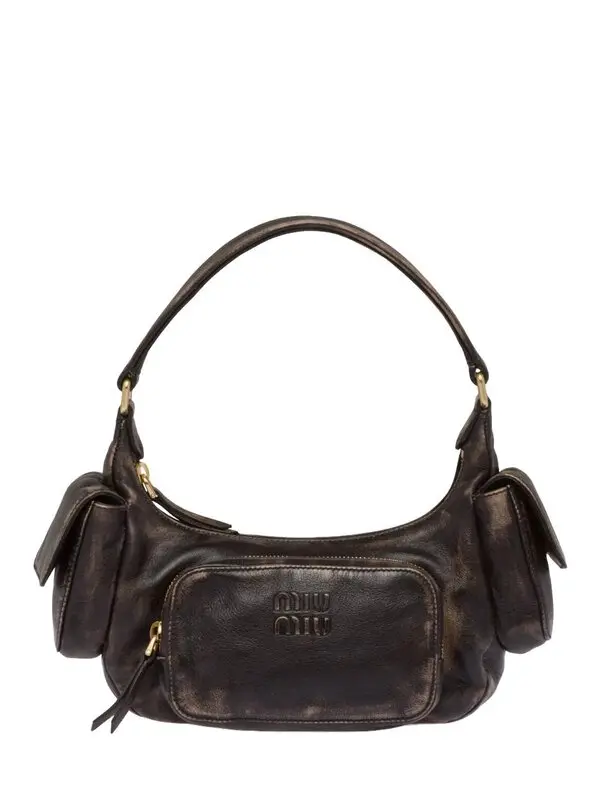 Miu Miu Nappa Leather Shoulder Bag - Brown