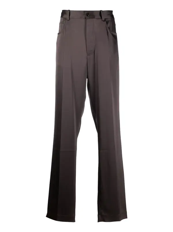 Nanushka Mid-rise Straight-leg Trousers - Brown