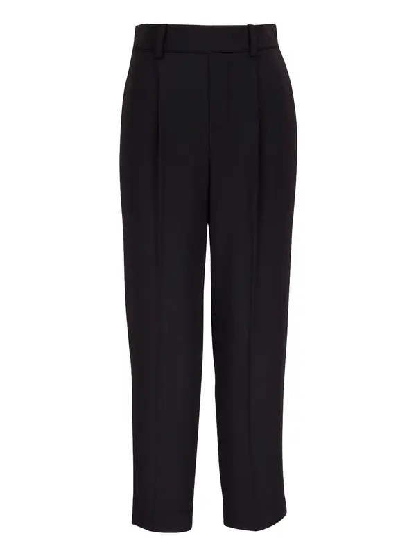 Vince High-waist Tapered-leg Trousers - Black