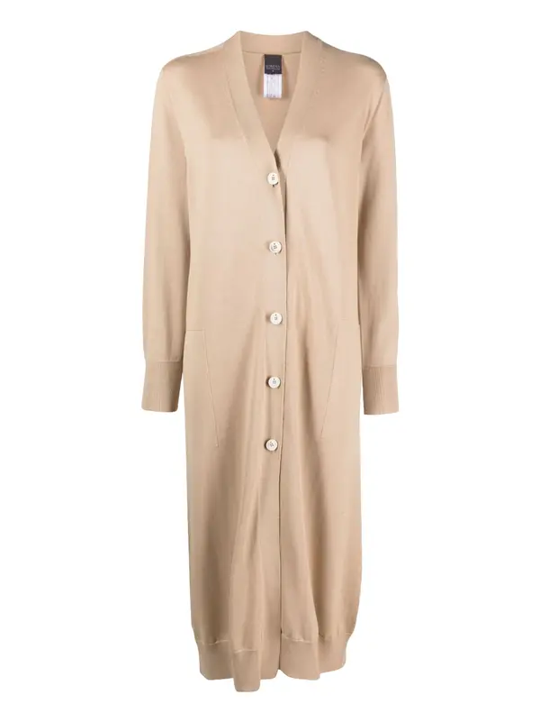 Lorena Antoniazzi V-neck Longline Cardigan - Neutrals