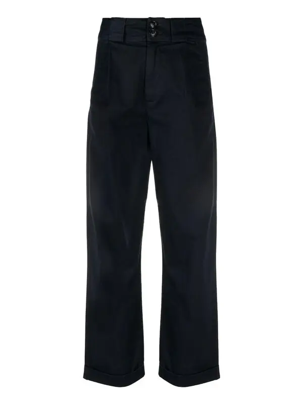 Woolrich High-waisted Wide-leg Trousers - Blue