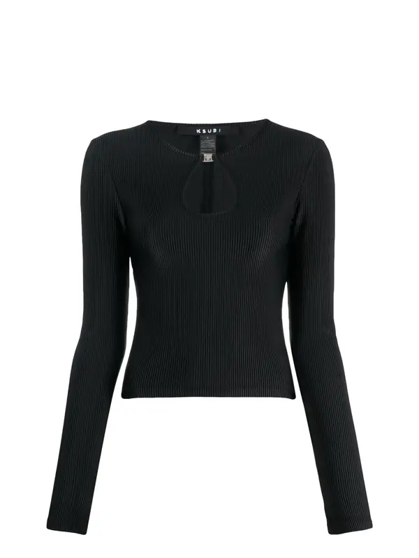 Ksubi Charmed Keyhole Top - Black
