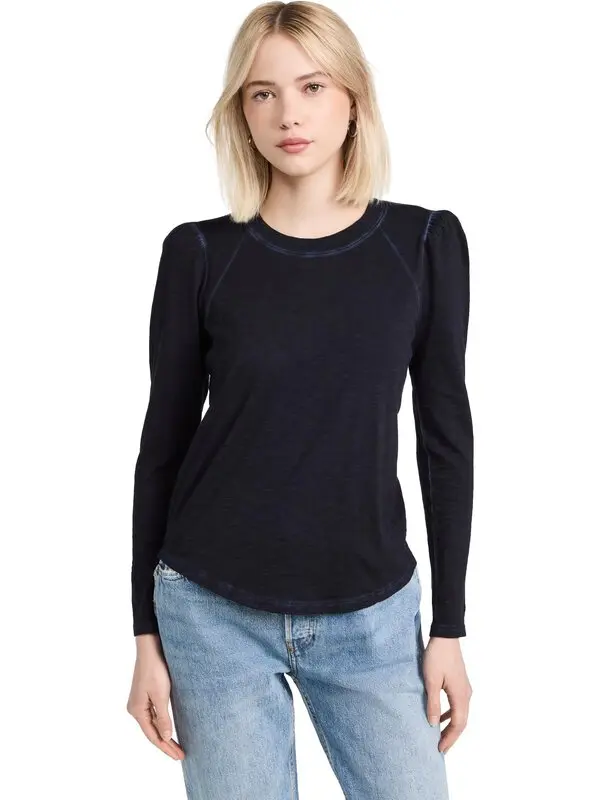 Veronica Beard Mason Baseball Tee - Navy