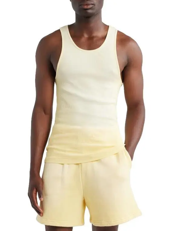 ELWOOD Malibu Cotton Rib Tank - Sun Faded Butter