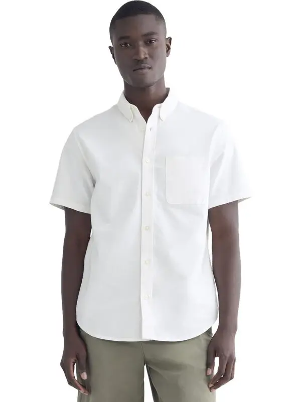 Everlane Organic Short Sleeve Oxford Shirt - White