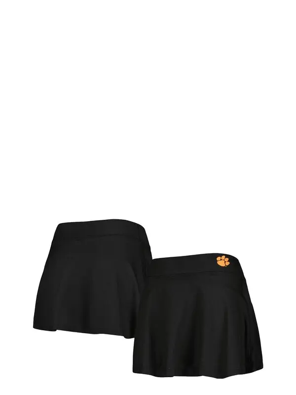 ZOOZATZ Clemson Tigers Flowy Skort With Printed Graphics - Black