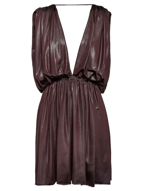 Rick Owens Pleated Minidress - Purple