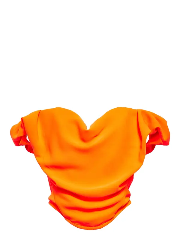 VIVIENNE WESTWOOD Sunday Off-shoulder Crêpe Corset Top - Orange
