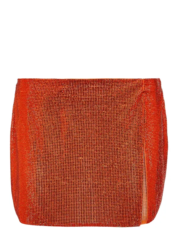 Giuseppe Di Morabito Embellished Miniskirt - Orange