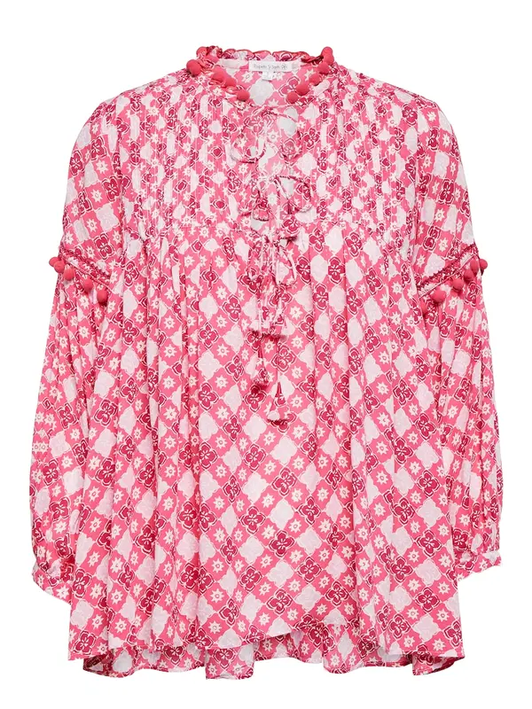 Poupette St Barth Clara Printed Blouse - Pink