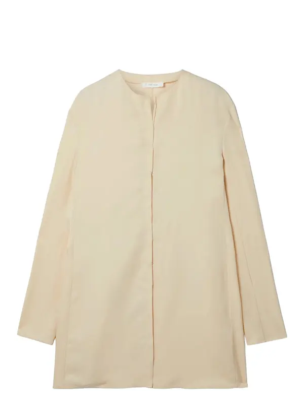 THE ROW Berilla Twill Blouse - Neutrals
