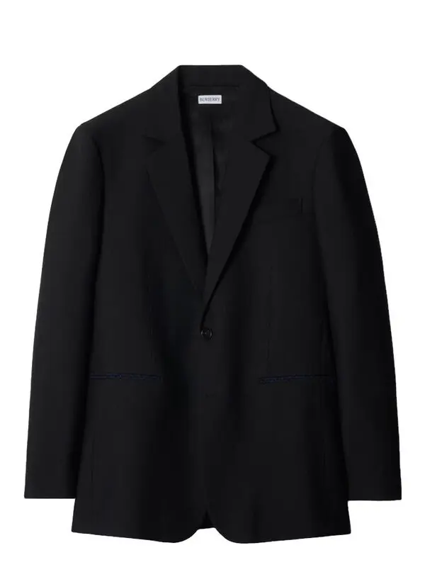 Burberry Wool Tailored Jacket - Black