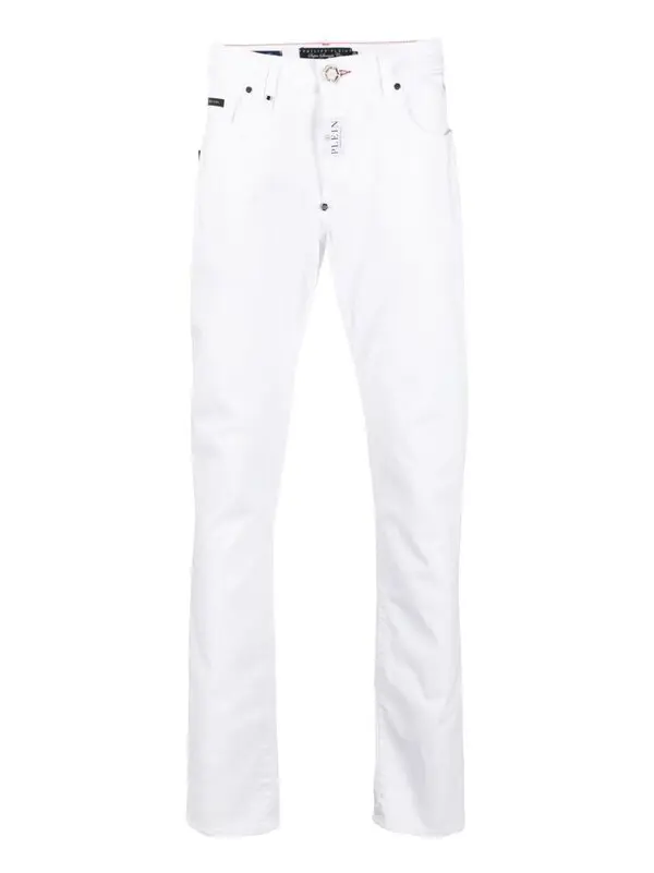 Philipp Plein Low-rise Straight-leg Jeans - White