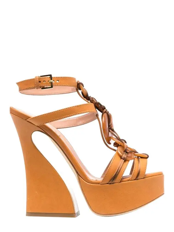 Alberta Ferretti Platform Sandals - Brown
