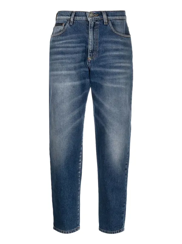 Philipp Plein High-rise Straight-leg Jeans - Blue