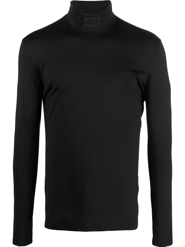 VTMNTS Logo-patch Roll-neck Jumper - Black