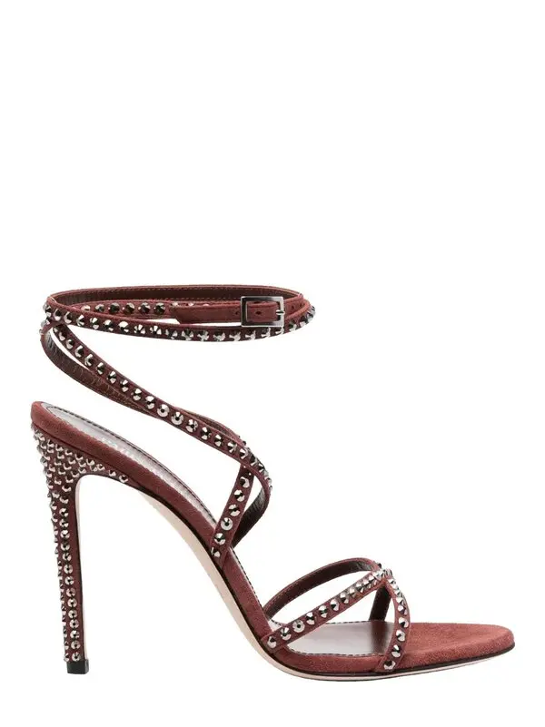 Paris Texas Holly Zoe 105mm Stud-embellished Sandals - Brown