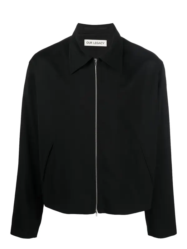 Our Legacy Straight-point Collar Bomber Jacket - Black