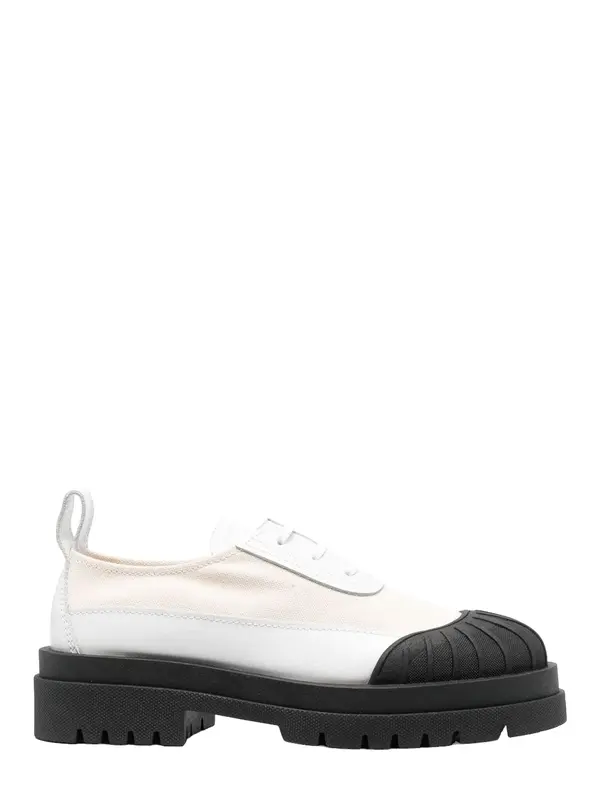 Plan C Canvas Lace-up Sneakers - Neutrals