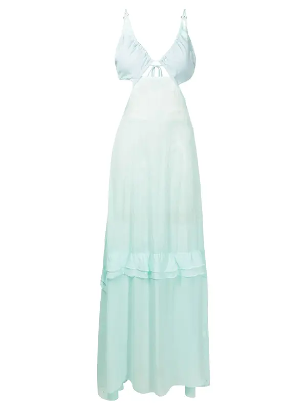 AMIR SLAMA Cut-out Maxi Dress - Blue
