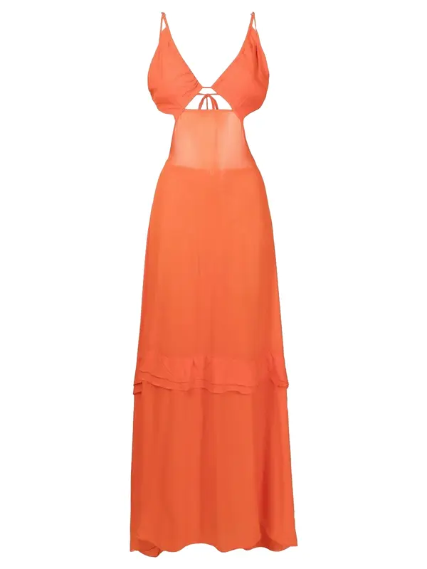 AMIR SLAMA Cut-out Maxi Dress - Orange