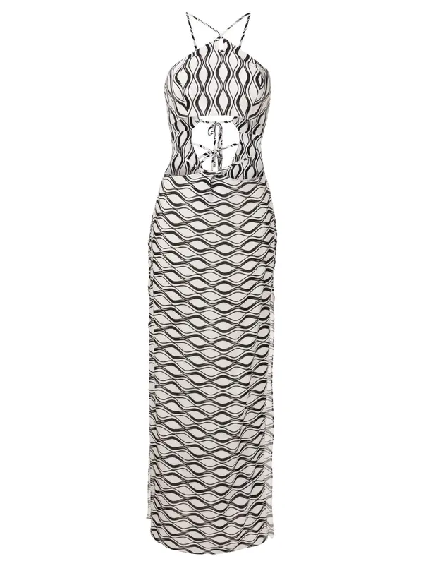 AMIR SLAMA Cut-out Maxi Dress - White