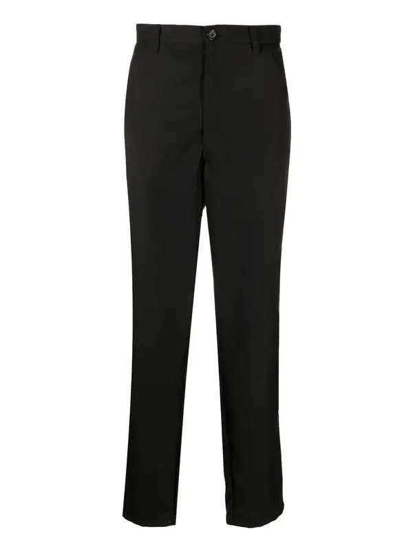 Comme Des Garçons Mid-rise Straight-leg Trousers - Black