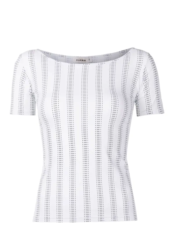 AMIR SLAMA Vertical Striped T-shirt - White