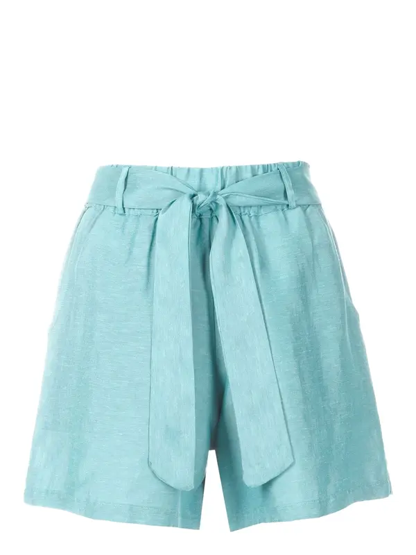 AMIR SLAMA Belted Short Shorts - Blue