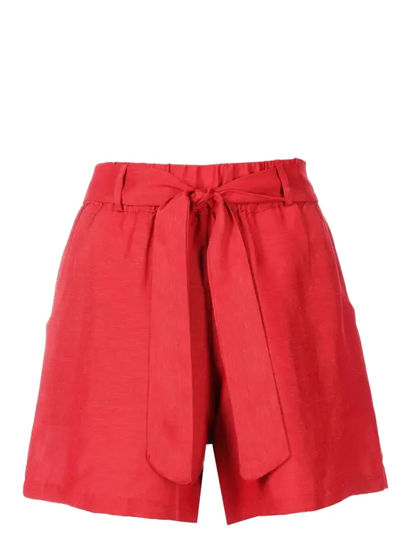 AMIR SLAMA Belted Short Shorts - Red